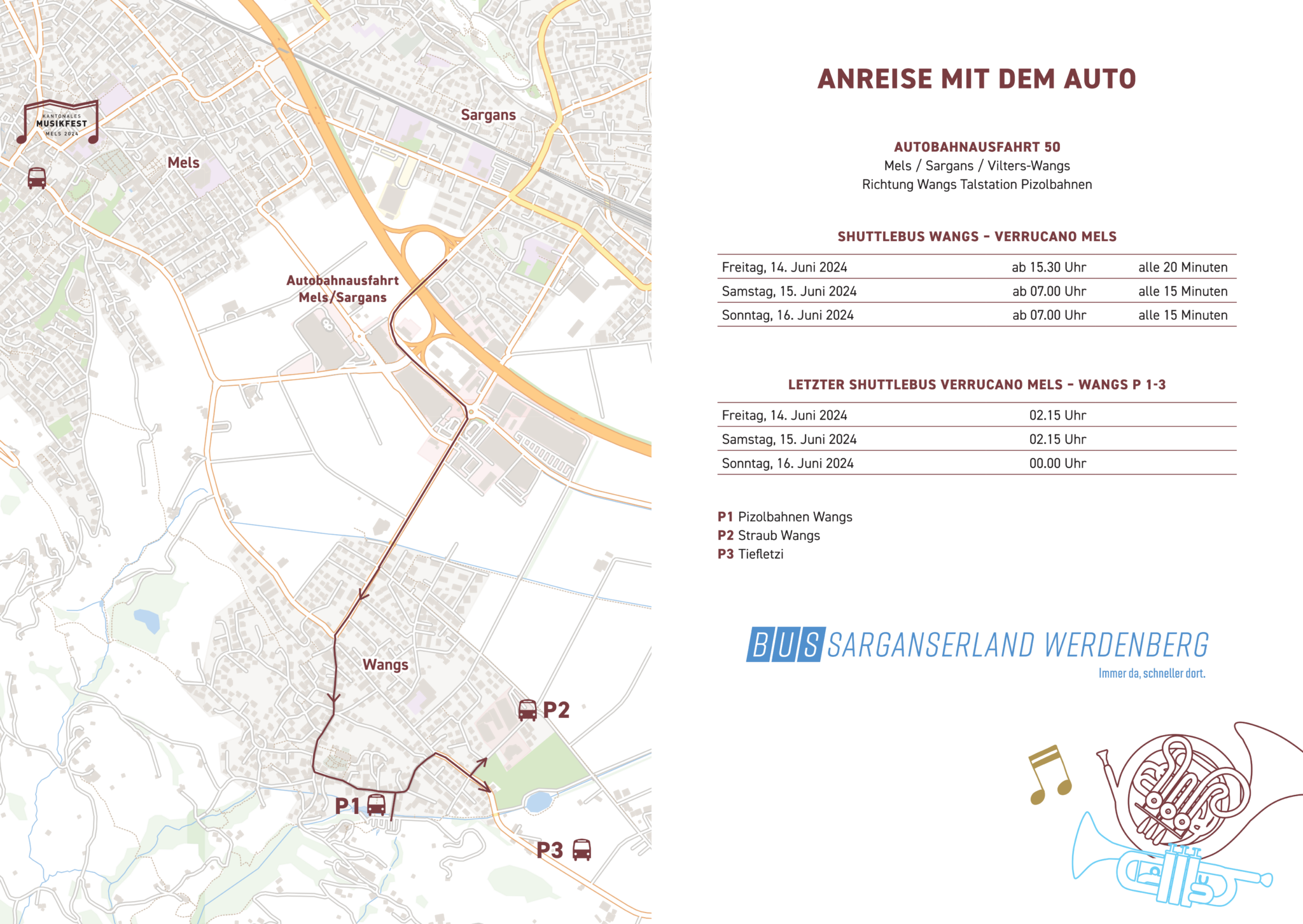 Anreise & ÖV – Kantonales Musikfest 2024